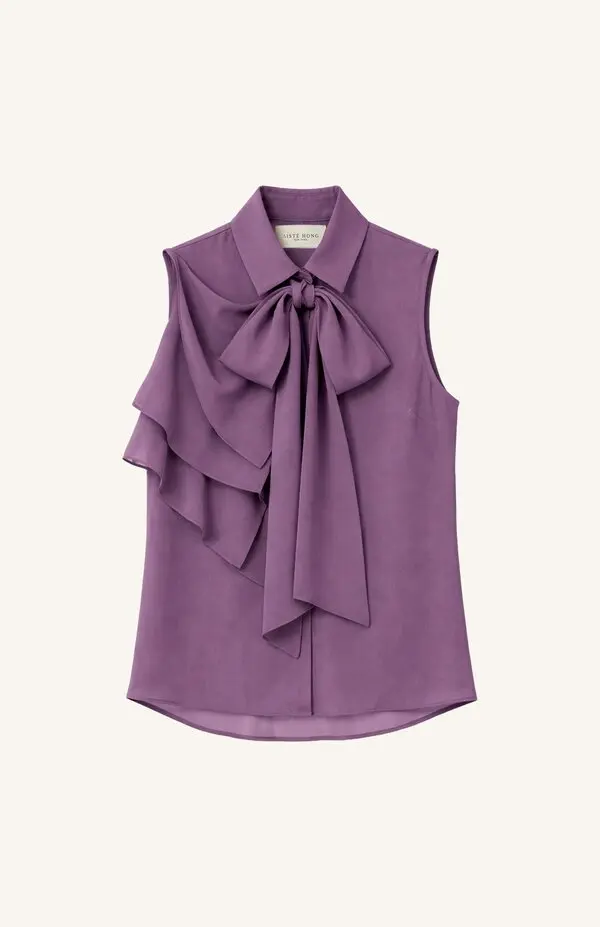 Aiste Hong Ruffle Tie-neck Blouse