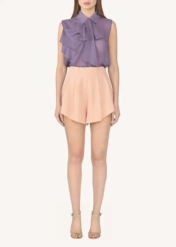 Aiste Hong Ruffle Tie-neck Blouse - Grape