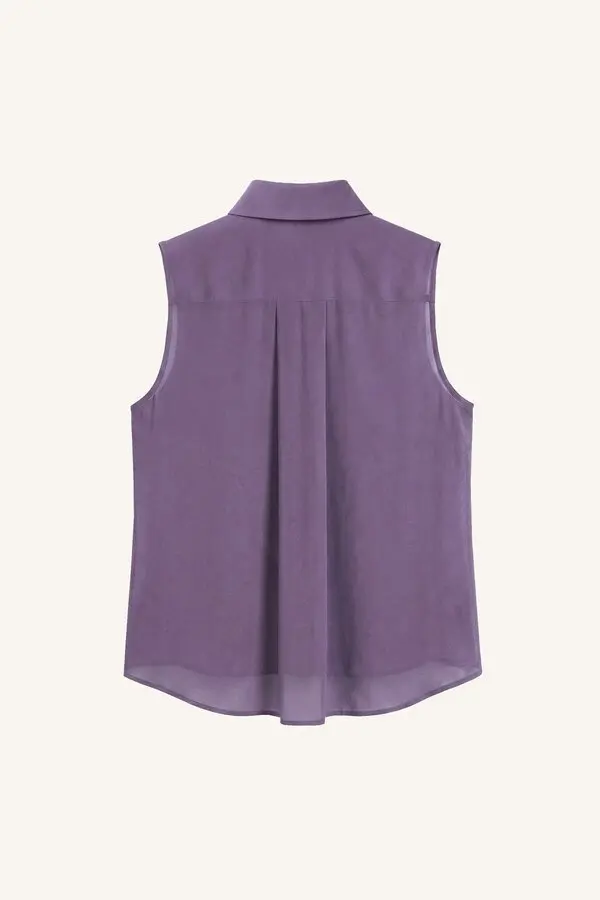 Aiste Hong Ruffle Tie-neck Blouse - Grape