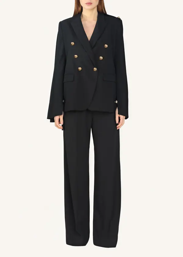 Aiste Hong Sleeve Cape Blazer - Black