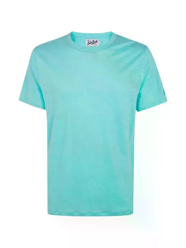 MC2 SAINT BARTH Ecstasea Slub-texture Logo-embroidered T-shirt - Blue