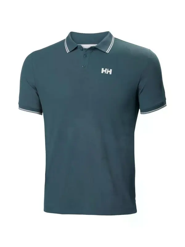 Helly Hansen Logo-print Tipped Polo Shirt - Blue