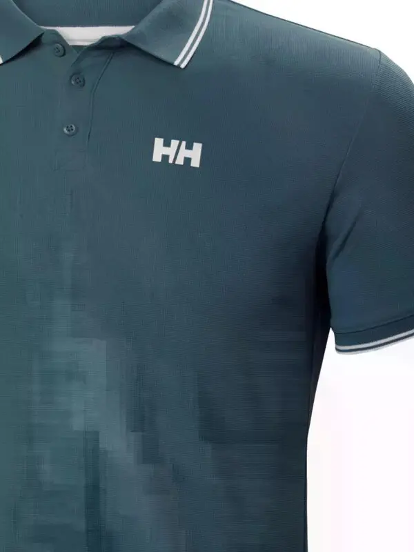 Helly Hansen Logo-print Tipped Polo Shirt - Blue