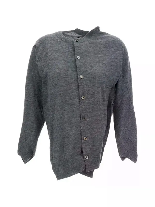 Junya Watanabe Asymmetric Button-up Cardigan - Grey