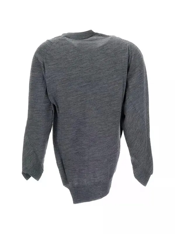Junya Watanabe Asymmetric Button-up Cardigan - Grey