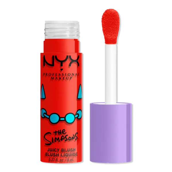 NYX PROFESSIONAL MAKEUP Simpsons Collab Saucy Sisters' Fat Cheeks Juicy Liquid Blush - Snarky Scarlet