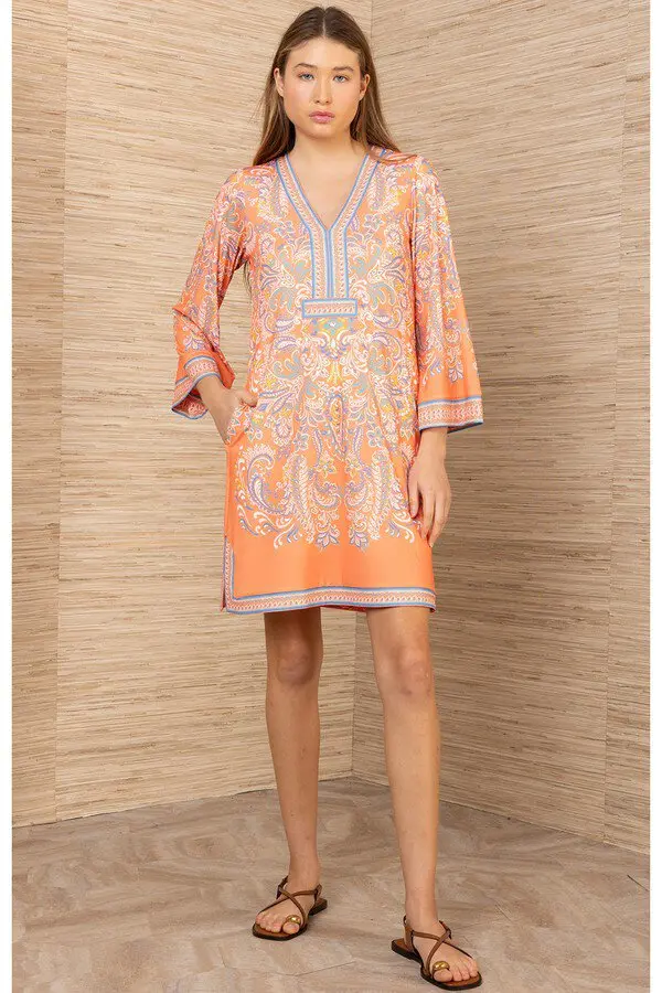 Hale Bob Tilly Jersey Dress - Orange