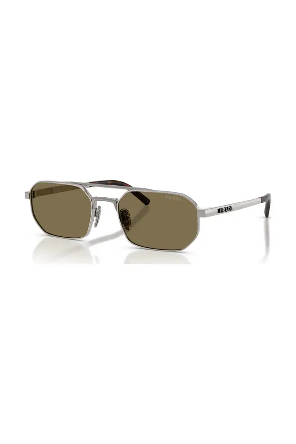 Prada Irregular Sunglasses With Lenses - Brown
