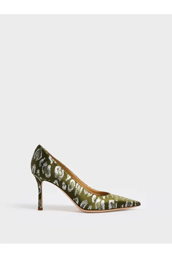 Marion Parke Classic Leopard Print High-heel Pump - Green