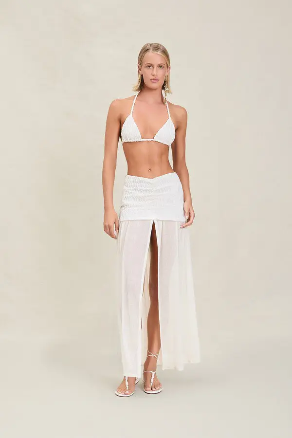 Devon Windsor Florella Skirt - Neutral / White