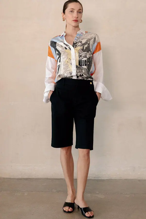 CALLAS MILANO Kasmin Tailored Bermuda Shorts - Black