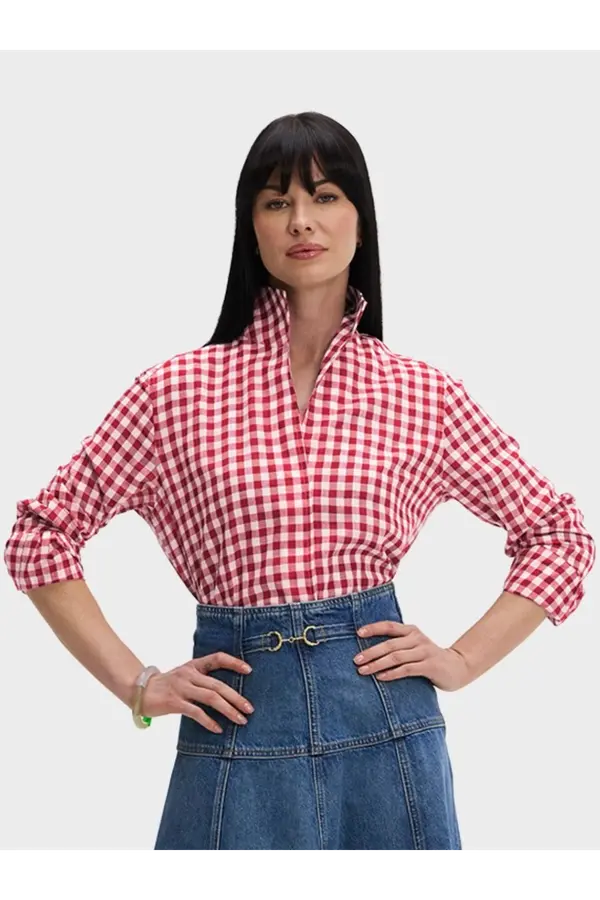 SARAH ALEXANDRA Signature Barn Dance Shirt - Red
