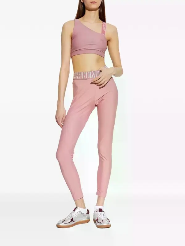 Moschino Asymmetric Logo-strap Top
