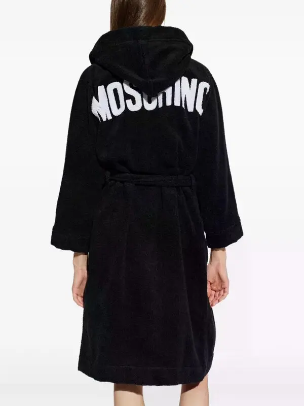 Moschino Logo-patch Hooded Dressing Gown