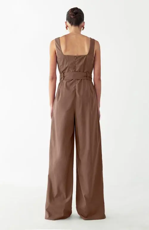 WILLA Annika Wide-leg Jumpsuit - Mocha