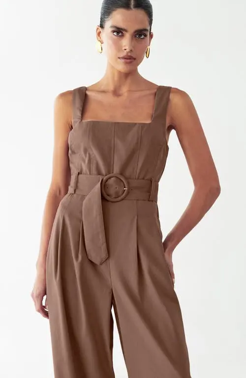 WILLA Annika Wide-leg Jumpsuit - Mocha