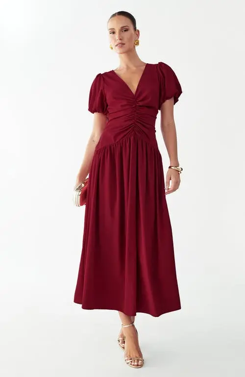 WILLA Zuri Midi Dress - Scarlet