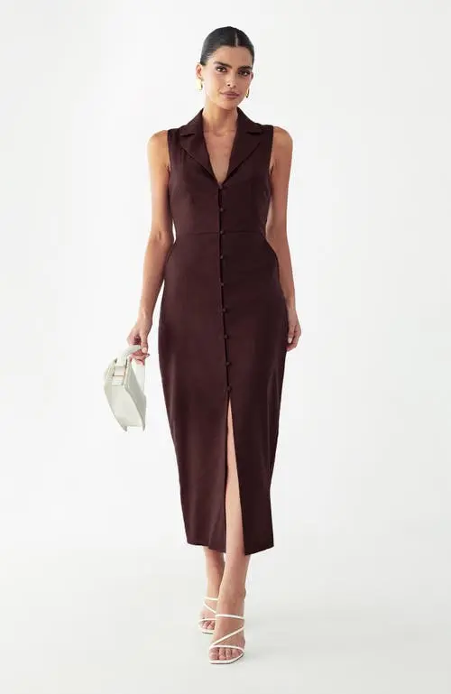 WILLA Barossa Midi Dress - Chocolate