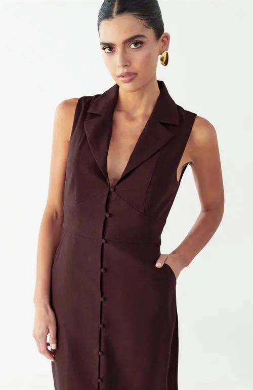 WILLA Barossa Midi Dress - Chocolate