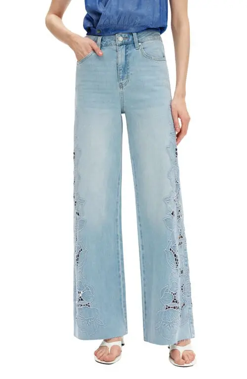 BAYEAS High Waist Wide Leg Jeans - Light Blue