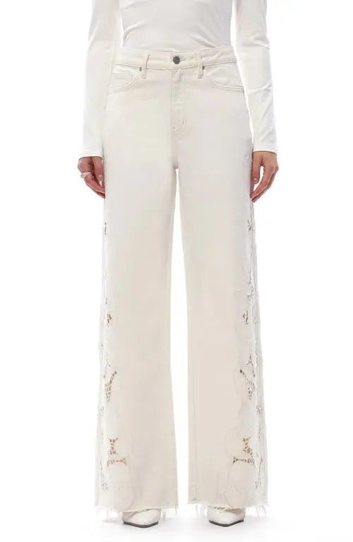 BAYEAS High Waist Wide Leg Jeans - Off-white