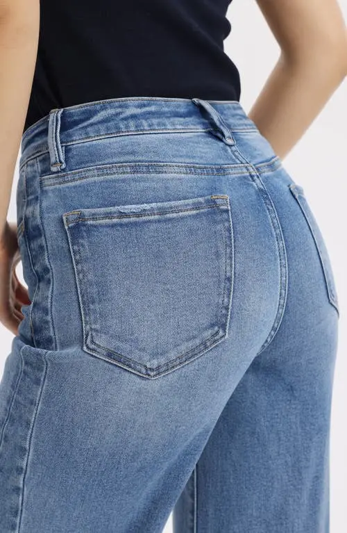 BAYEAS Zephyrine High-waist Wide-leg Jeans - Light Blue