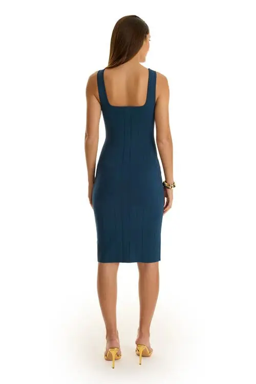 THE NOLI SHOP Helena Button Dress - Ocean
