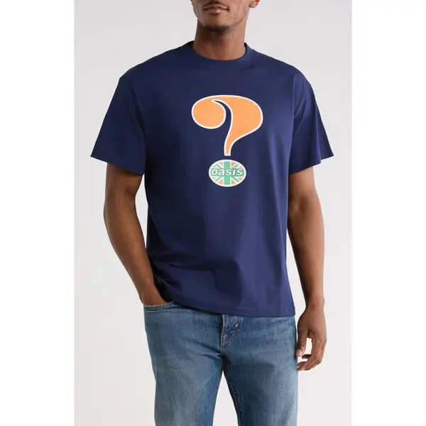 PLEASURES X Oasis Question Mark Graphic T-shirt