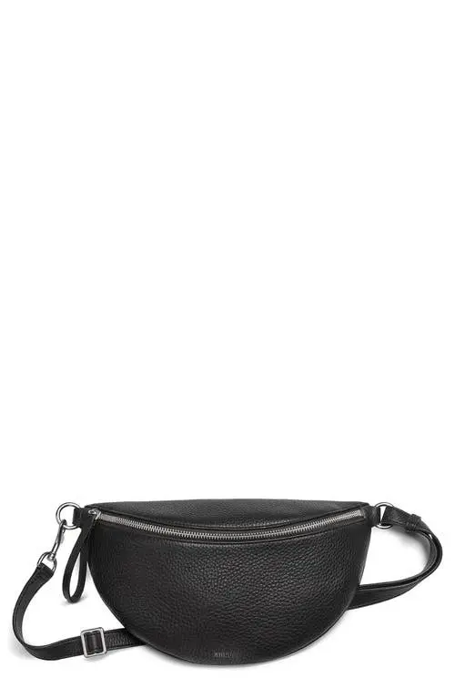 Shinola Leather Sling Bag - Black