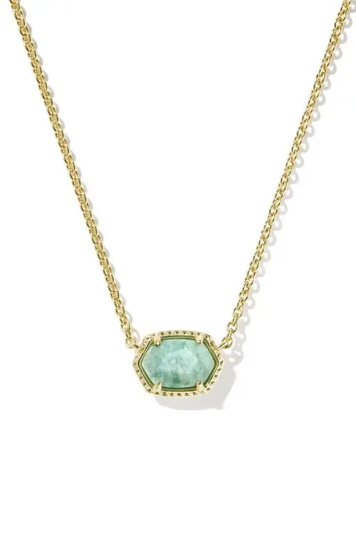 Kendra Scott Daphne Frame Stone Pendant Necklace - Gold Teal Amazonite