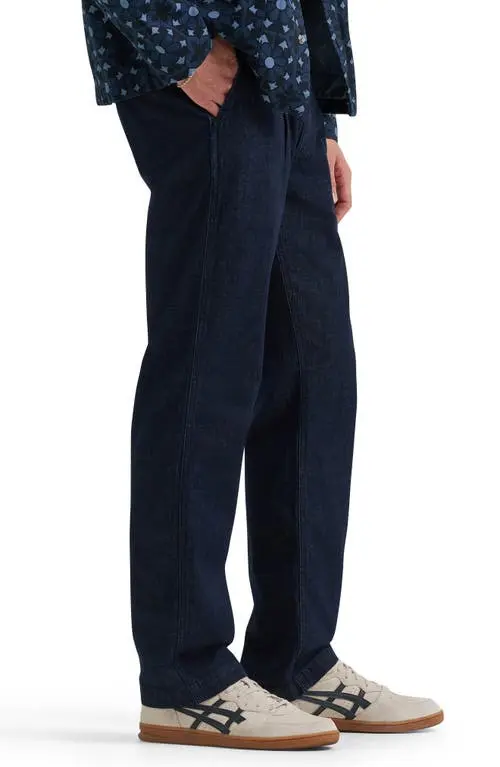 LEEM Relaxed Pleated Straight Leg Jeans