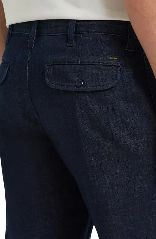 LEEM Relaxed Pleated Straight Leg Jeans