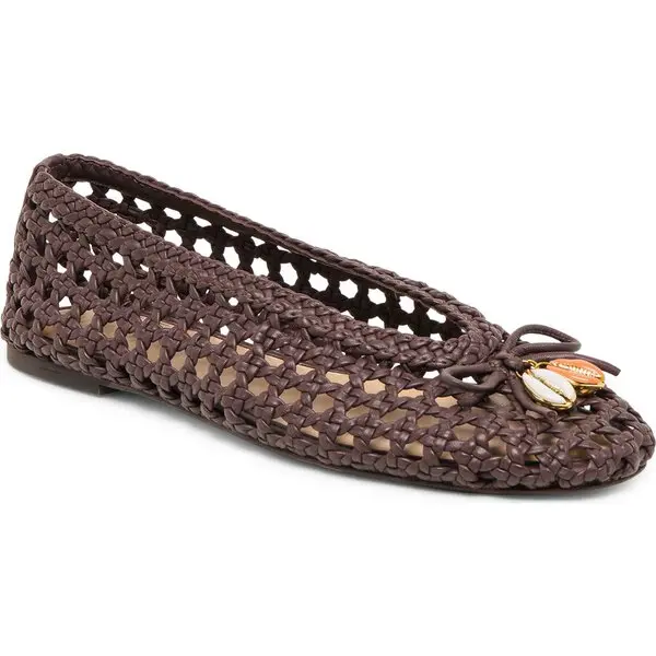 Dolce Vita Cason Woven Ballet Flat - Dark Brown Woven Leather