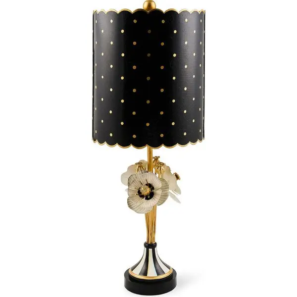 MACKENZIE-CHILDS Poppy Table Lamp - Black