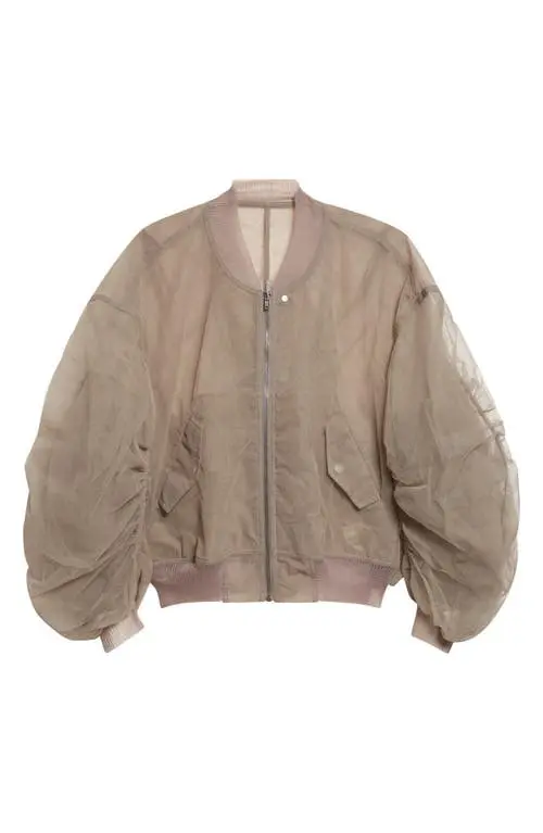 Rick Owens Secchia Tulle Bomber Jacket - Dust