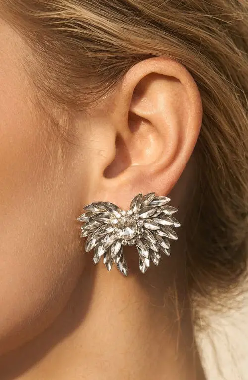 Deepa Gurnani Stud Earrings - Silver