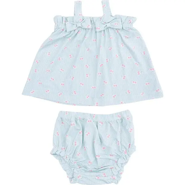 ANGEL DEAR Striped Dress & Bloomers Set - Blue