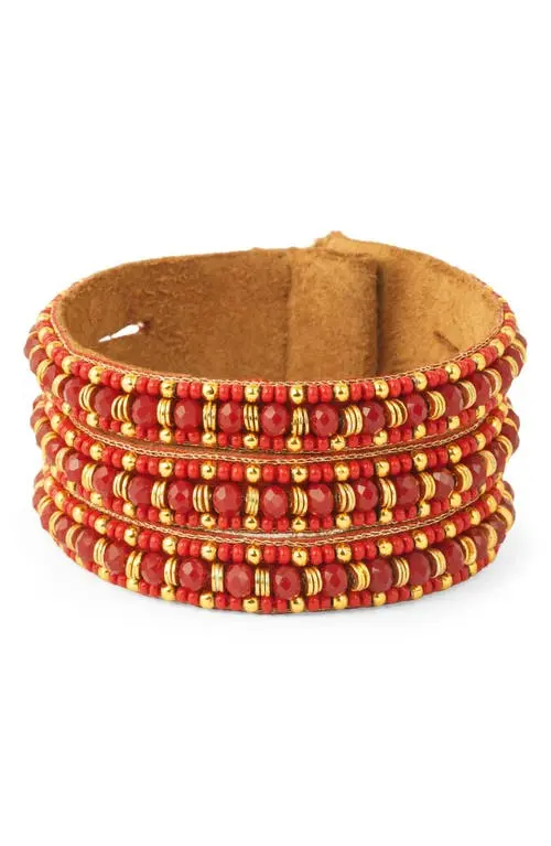 Deepa Gurnani Inana Bracelet - Red