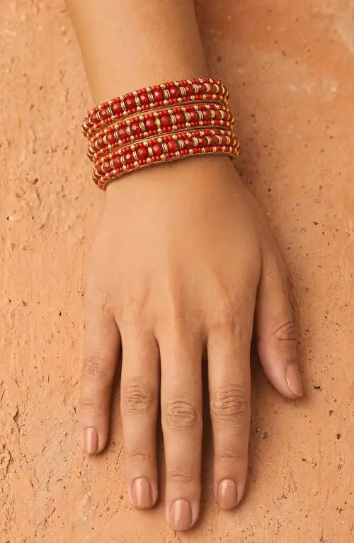 Deepa Gurnani Inana Bracelet - Red