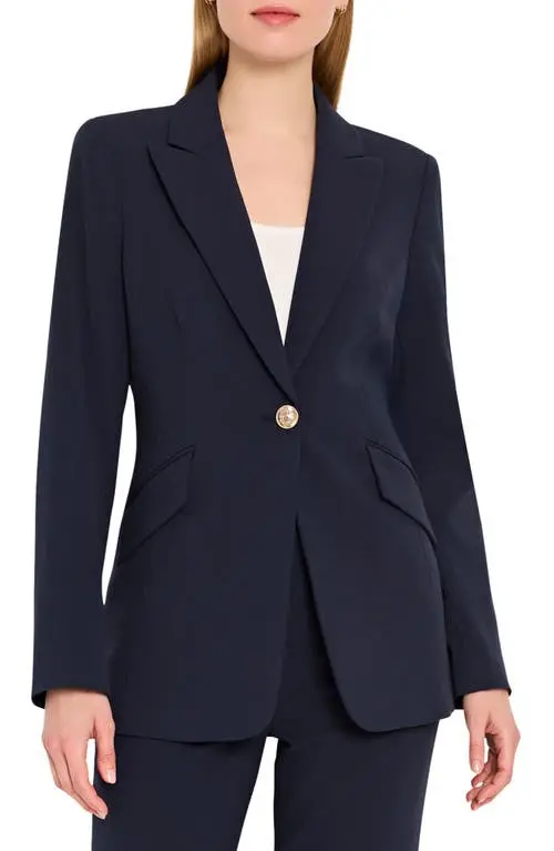 TAHARI ASL One Button Jacket - New Navy