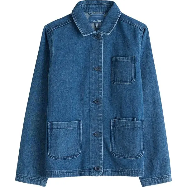 SEASALT CORNWALL Reading Rocks Denim Jacket - Mid Wash
