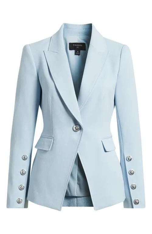 TAHARI ASL One-button Blazer - Ice Blue