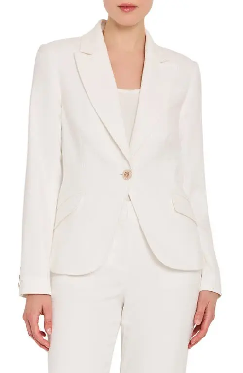 TAHARI ASL One-button Blazer - Ivory