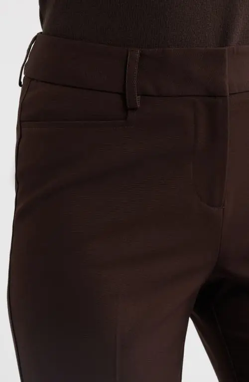TAHARI ASL Bird Eye Straight Leg Trousers - Espresso