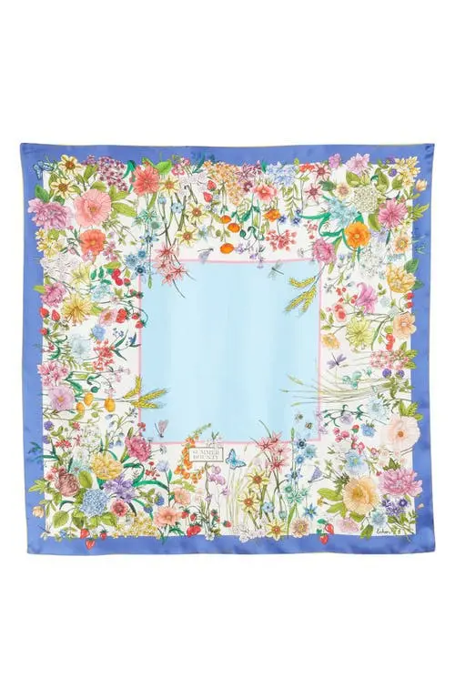 Echo Summer Bounty Series Silk Square Scarf - Blue Multi