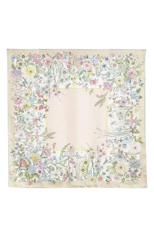 Echo Summer Bounty Series Silk Square Scarf - Pebble