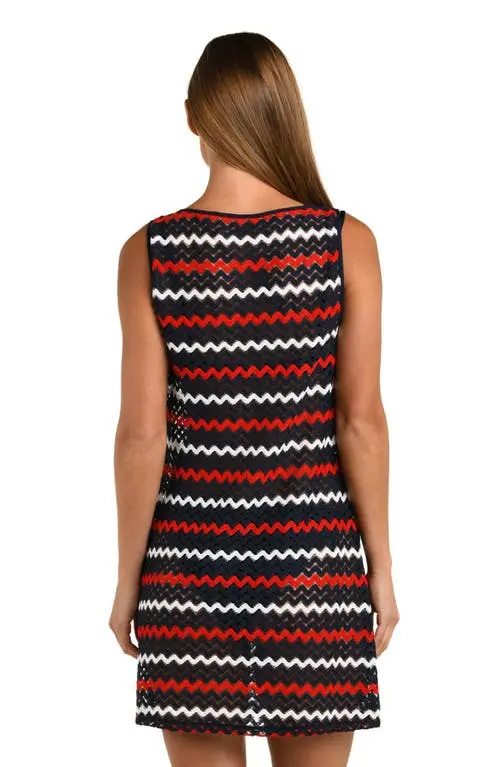 SUNSHINE 79 American Sweetheart Sleeveless Dress - Blue Multi