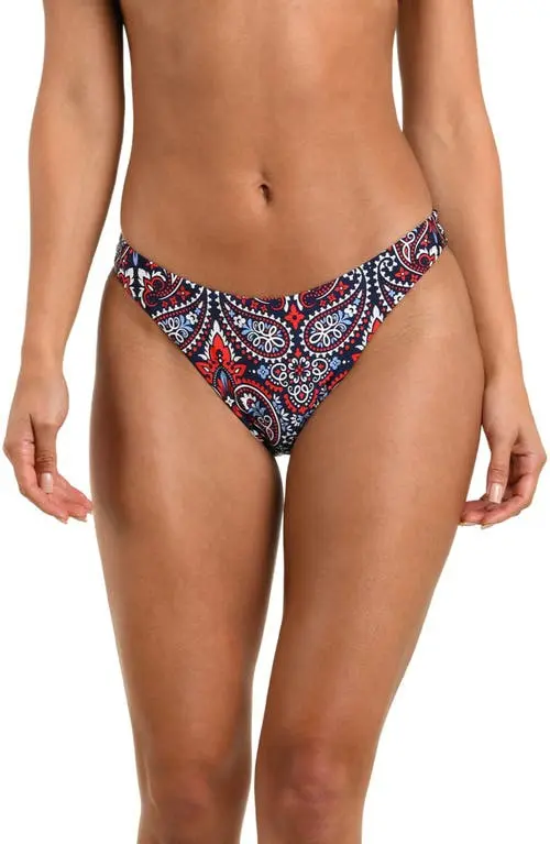 SUNSHINE 79 Americana Paisley French Cut Bikini Bottom - Blue Multi