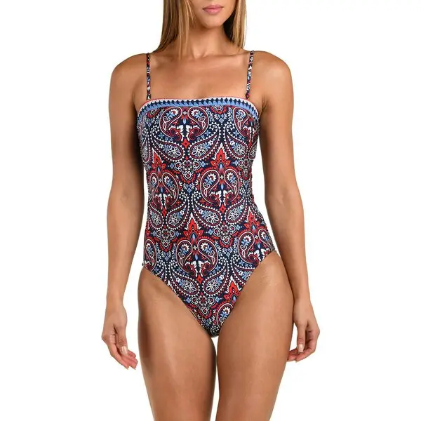 SUNSHINE 79 Americana Paisley Print One-piece Swimsuit - Blue Multi