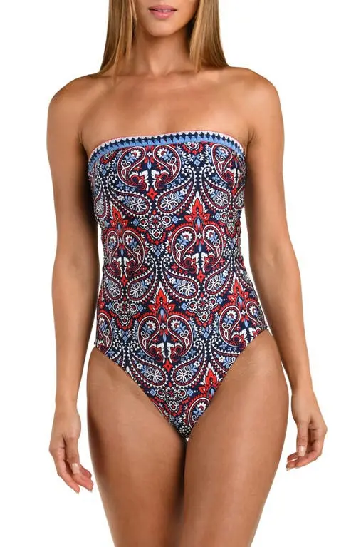 SUNSHINE 79 Paisley Print One-piece Swimsuit - Blue Multi
